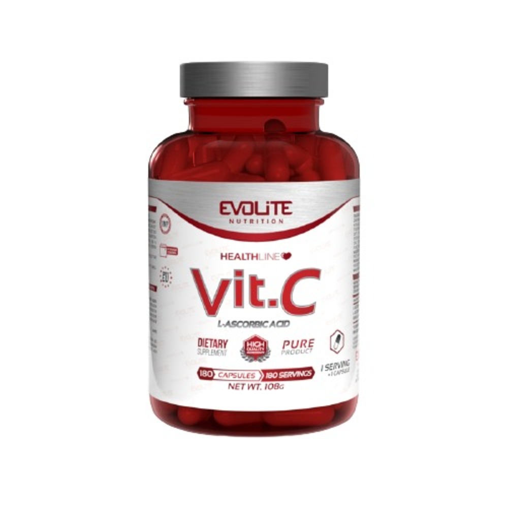 Vit. C L-Ascorbic Acid 180 caps (Evolite) - Protein Park Stores